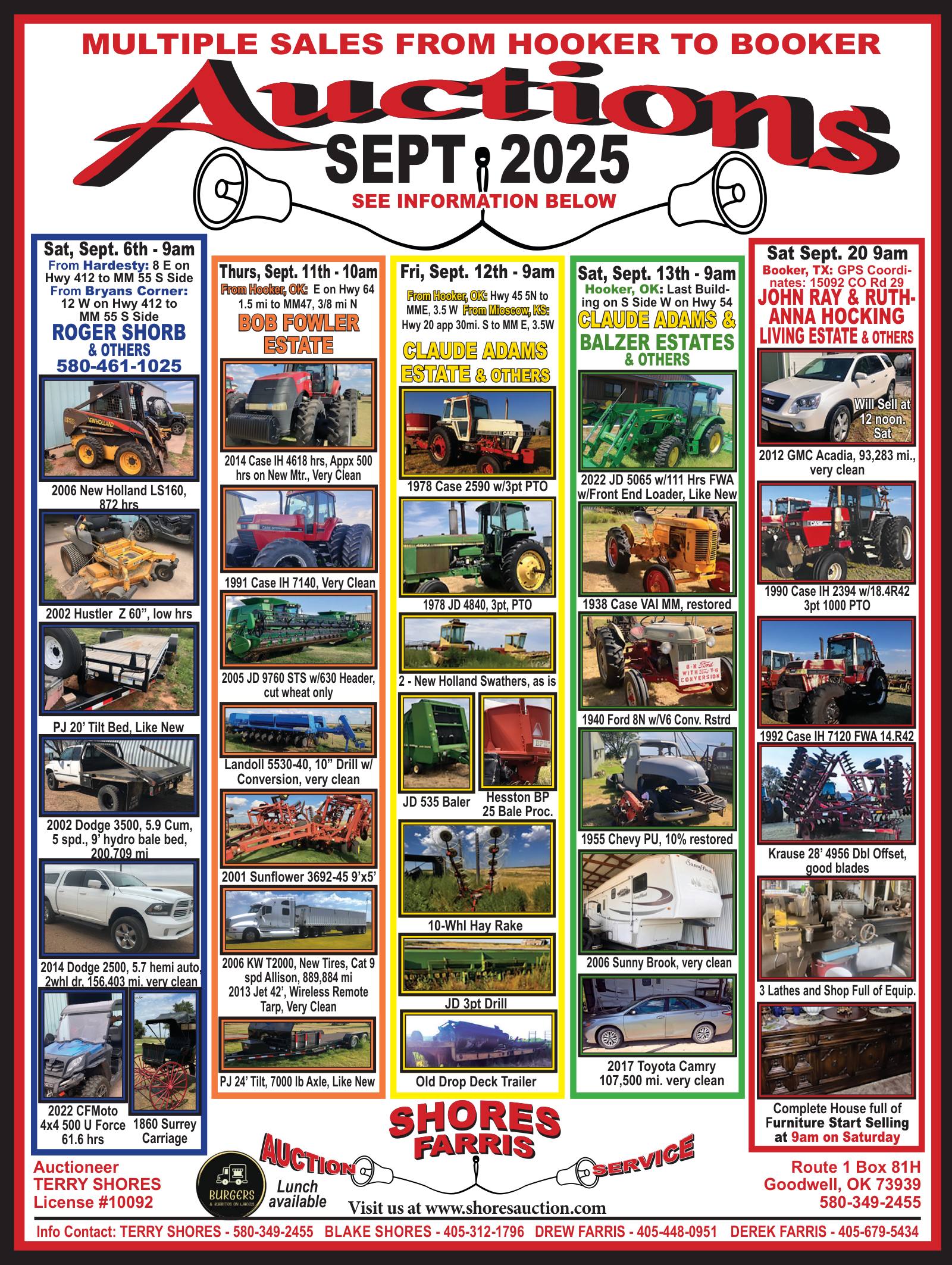 The Penny News Classifieds: Auctions - Shores Auction: September Farm ...