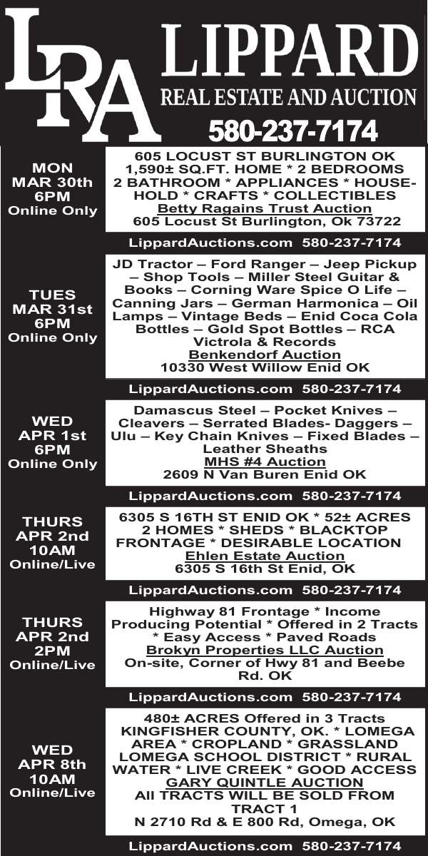 The Penny News Classifieds: Auctions - Lippard Auctions Online and Live ...